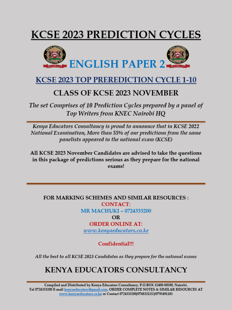 Eng PP2 Top Prediction Master Cycles | PDF