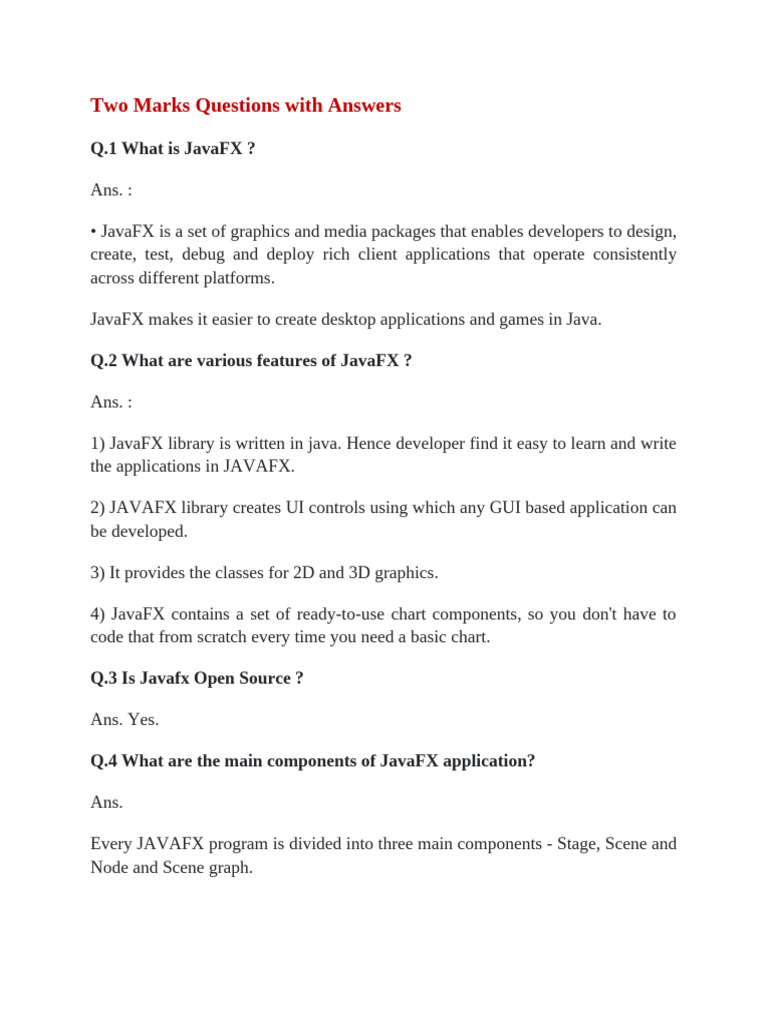 Unit-5 Two Marks Questions With Answers | PDF | Java (Programming Language) | Vertex (Graph Theory)
