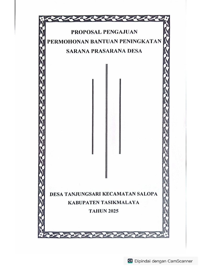 Proposal Pengajuan Peningkatan Sarana Prasarana Ds Tanjungsari | PDF