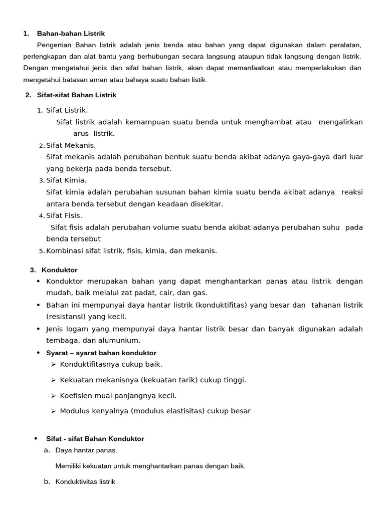 Fungsi dan Jenis Kabel Listrik | PDF