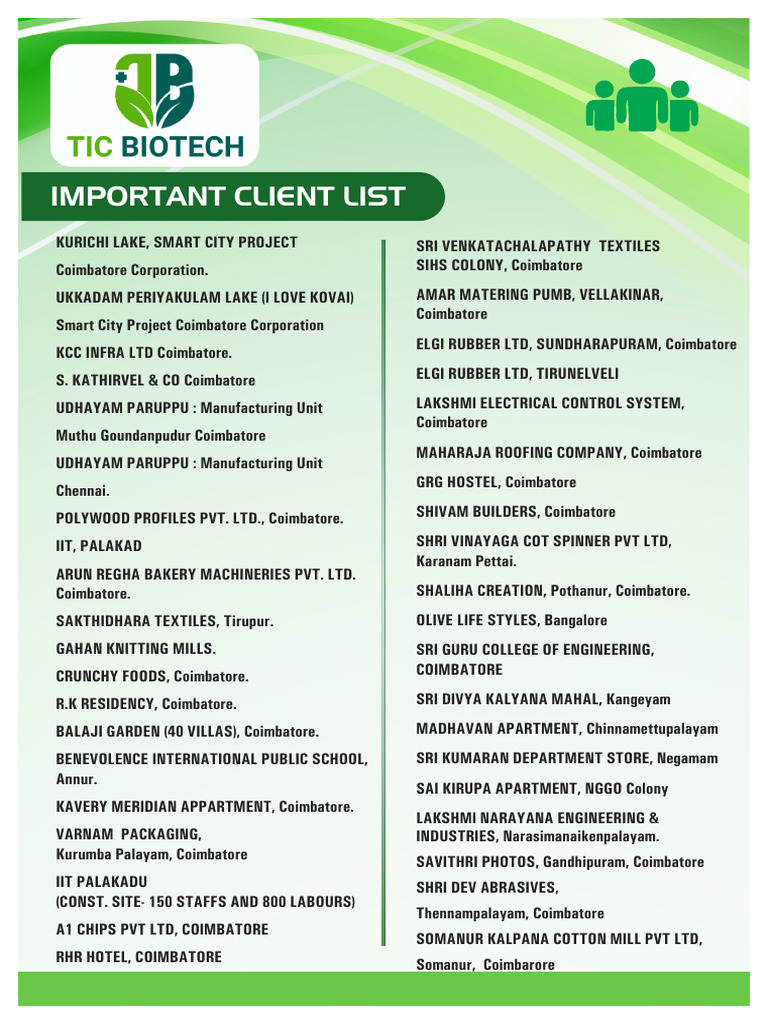 Tic Important Client List | PDF | Vishnu