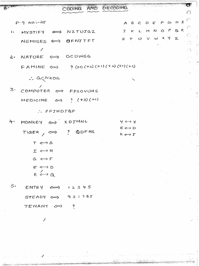 Coding and Decoding | PDF