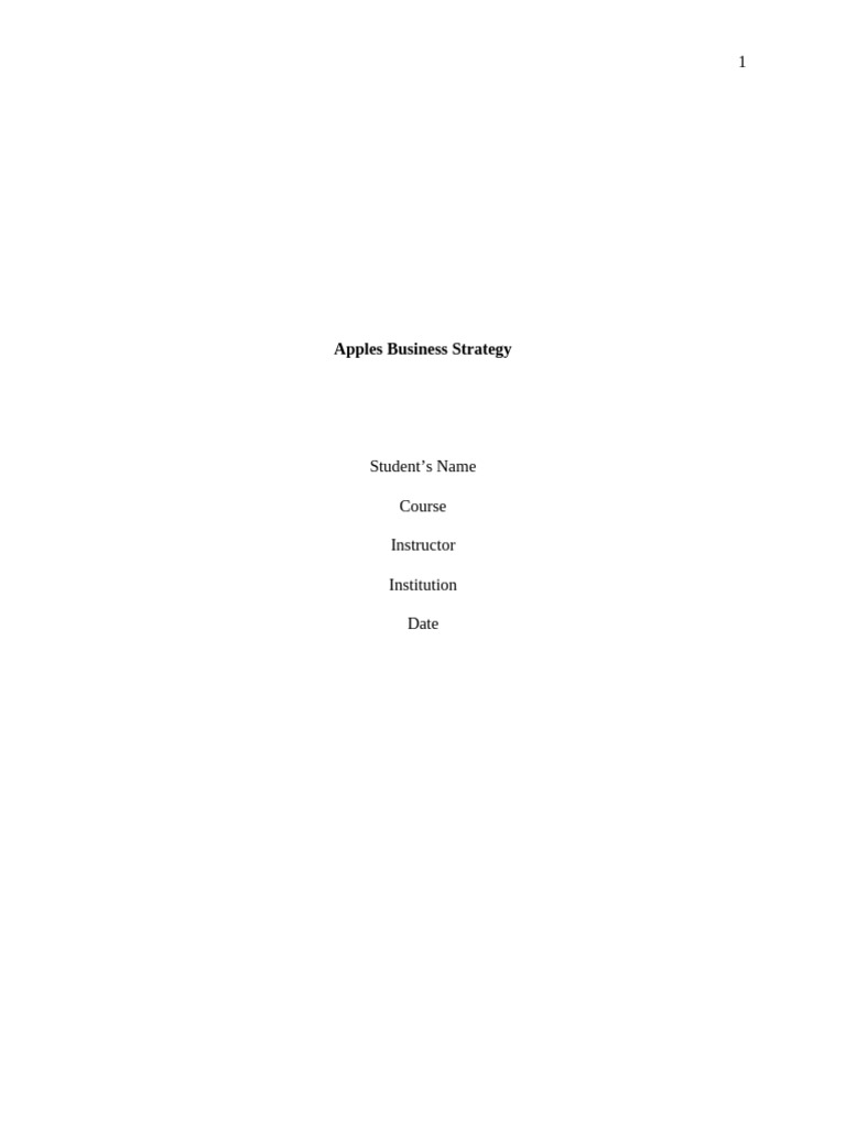 Apple Inc. Business Strategy Overview | PDF | Apple Inc. | Brand