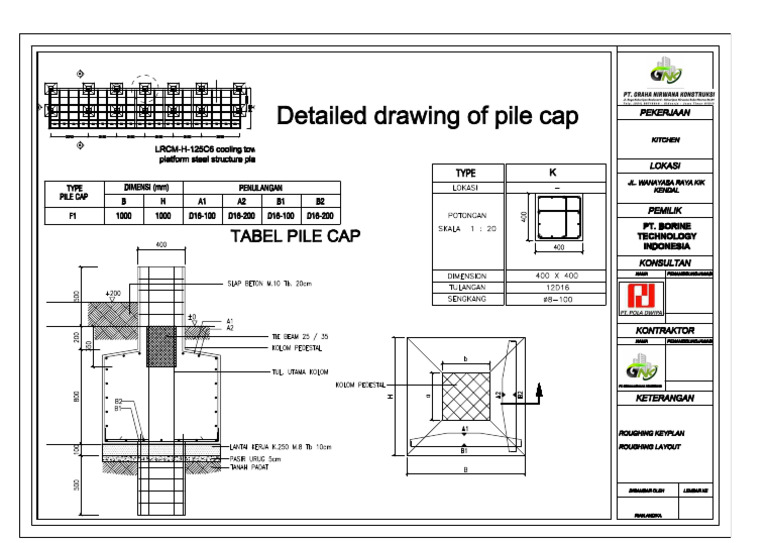 Pile Cap Detail | PDF