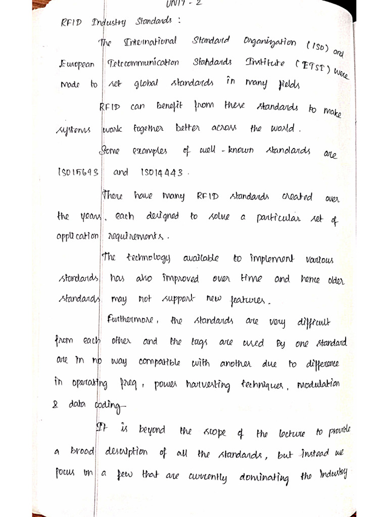 Unit 2 Rfid Industry Standards | PDF