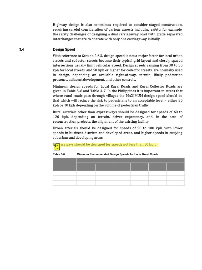 DGCS Design Speed - 80kph | PDF | Traffic | Controlled Access Highway