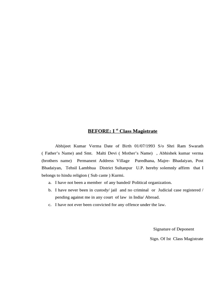 Affidavit | PDF