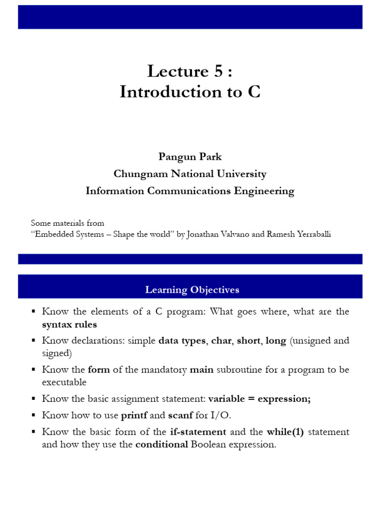Lecture 5 | PDF | Pointer (Computer Programming) | Parameter (Computer Programming)