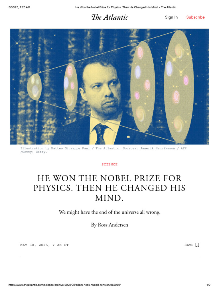 He Won the Nobel Prize for Physics. Then He Changed His Mind. - The ...