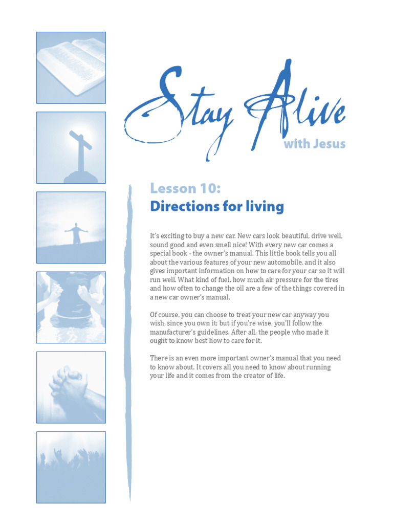 Lesson 10:: Directions For Living | PDF | Ten Commandments | Jesus