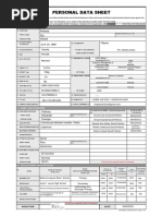 Personal Data Sheet CS Form No. 212 Revised 2017 | PDF | Affidavit ...
