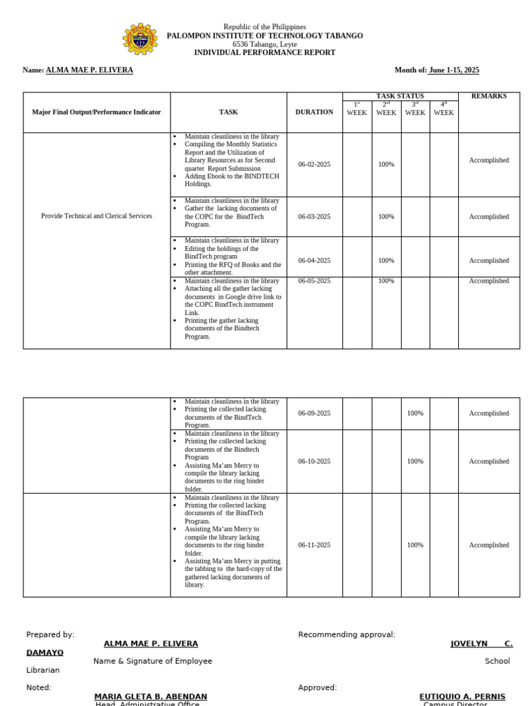 Ipr Format For Hepa Csu Jo 2024 Elivera April | PDF