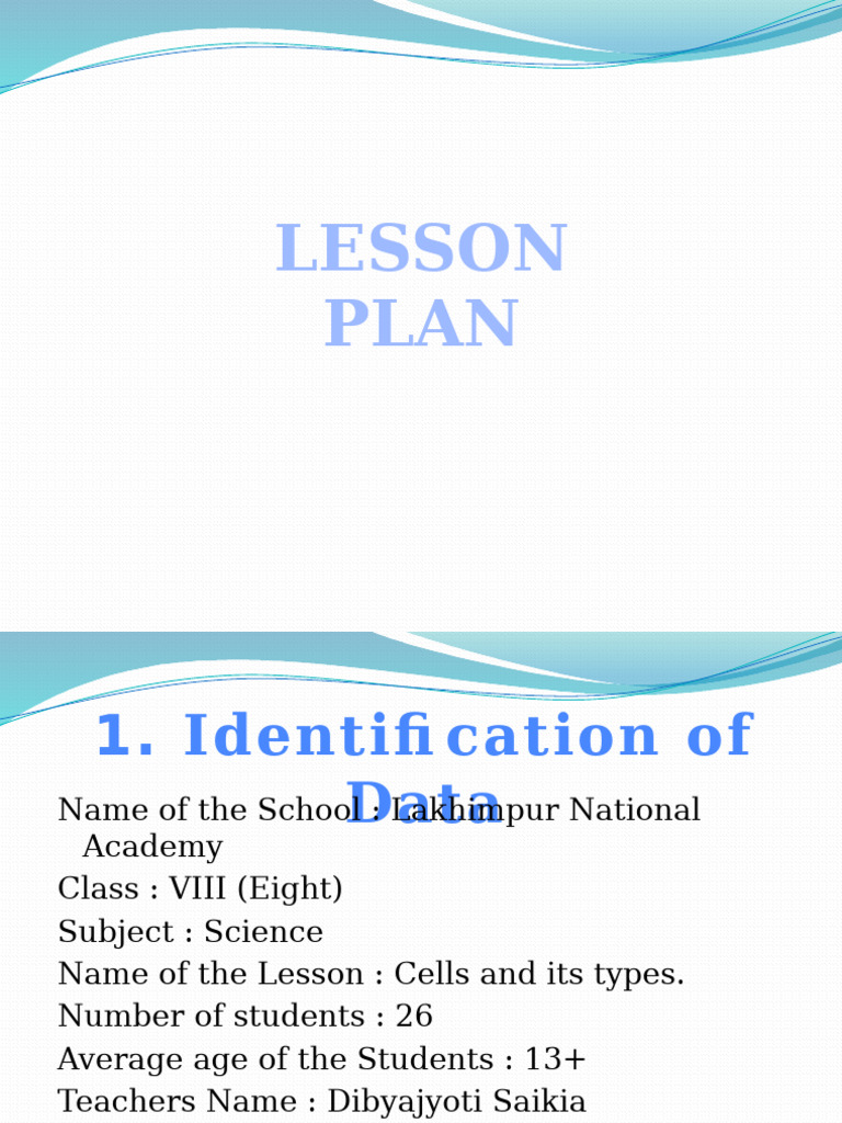 Lesson Plan-Cell Sci DJ | PDF | Cell (Biology) | Cell Nucleus
