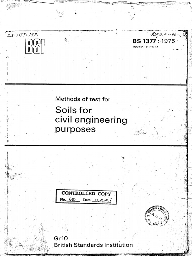 BS 1377-1975 | PDF