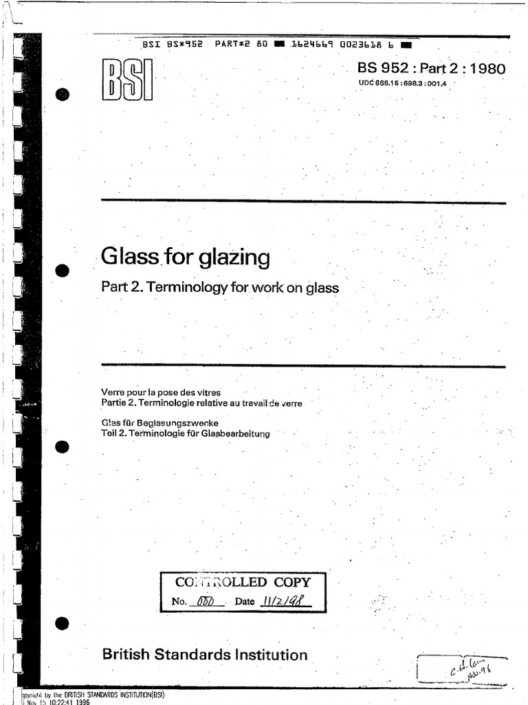 BS 952 PT 2-1980 | PDF