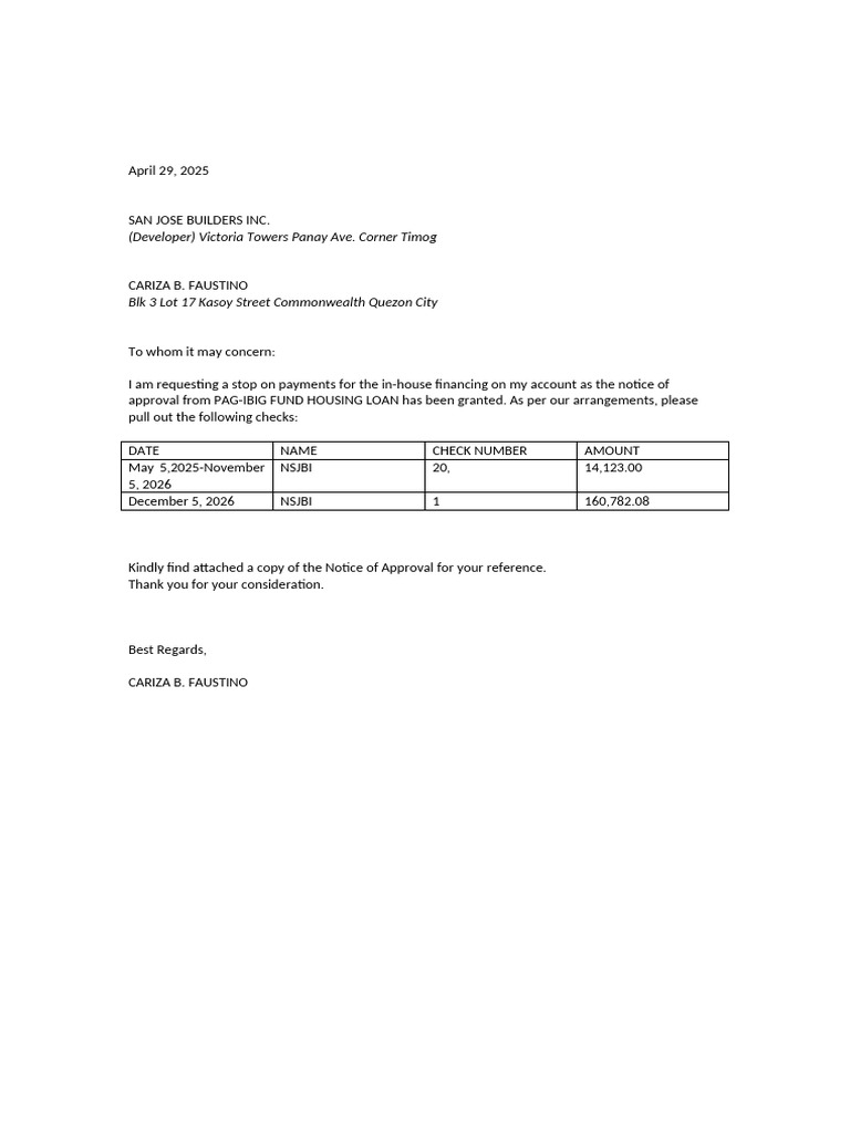 Request For Pull Out Checks | PDF