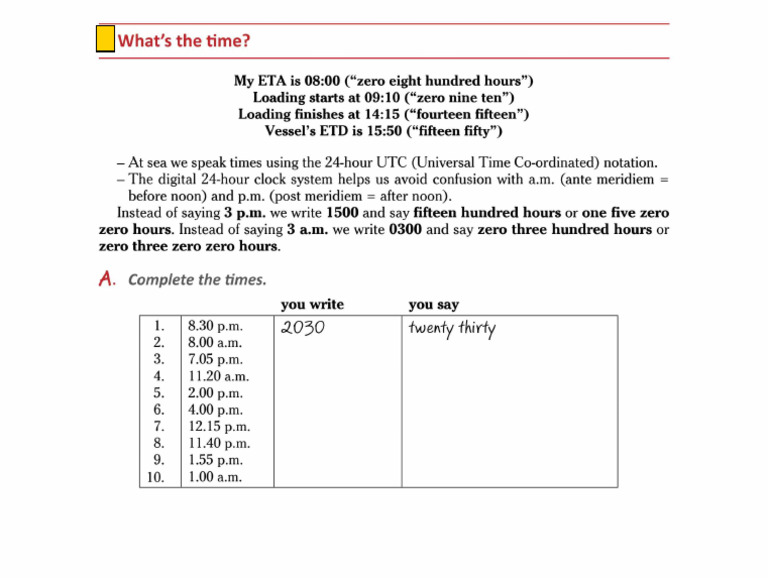 Time at Sea | PDF