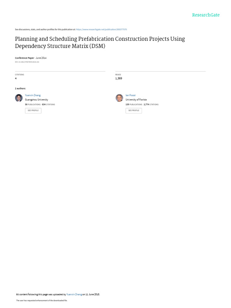 Planningand Scheduling Prefabrication Construction Projects Using ...