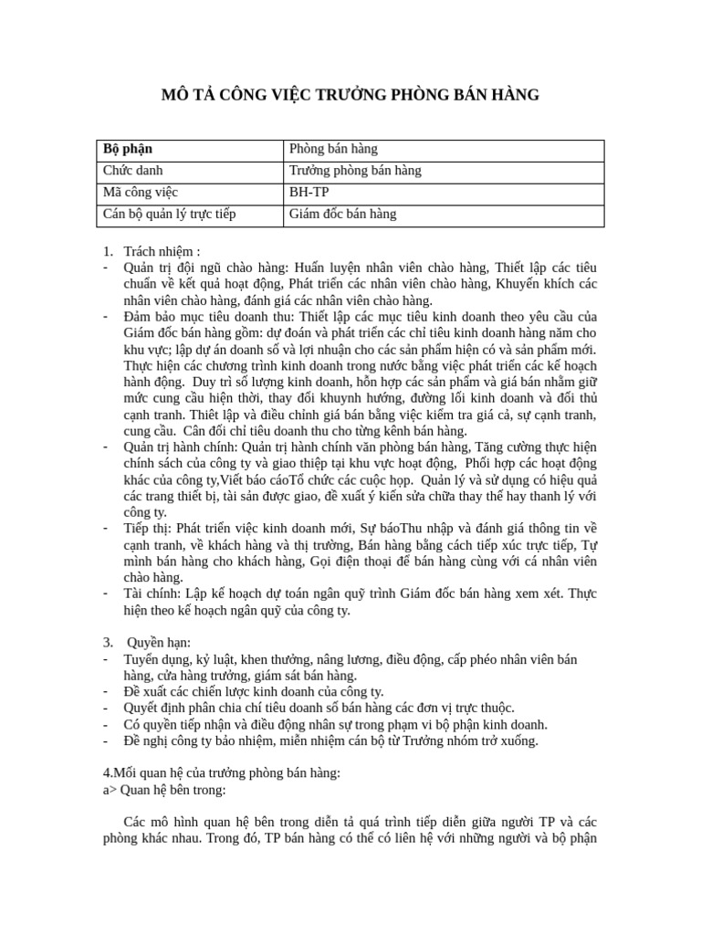 4 MTCV Truong Phong Ban Hang | PDF