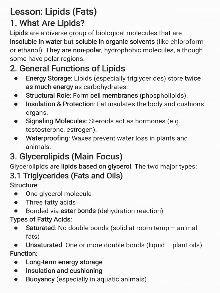 Lipids | PDF