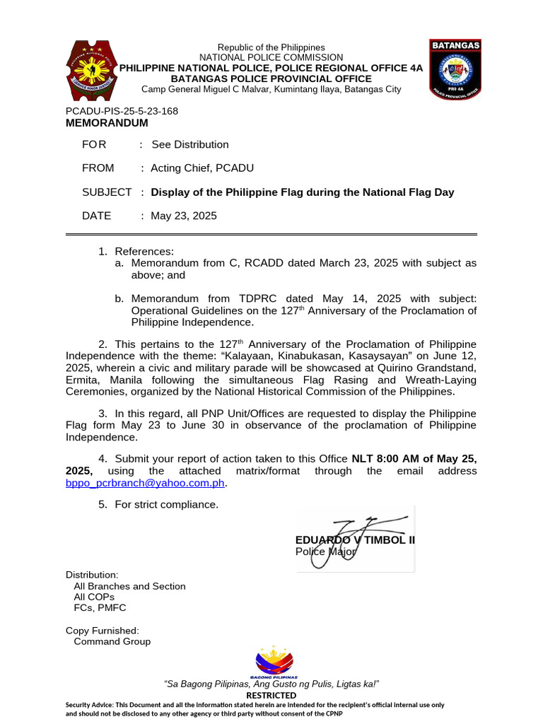 Philippine Flag Display Guidelines | PDF | Philippines