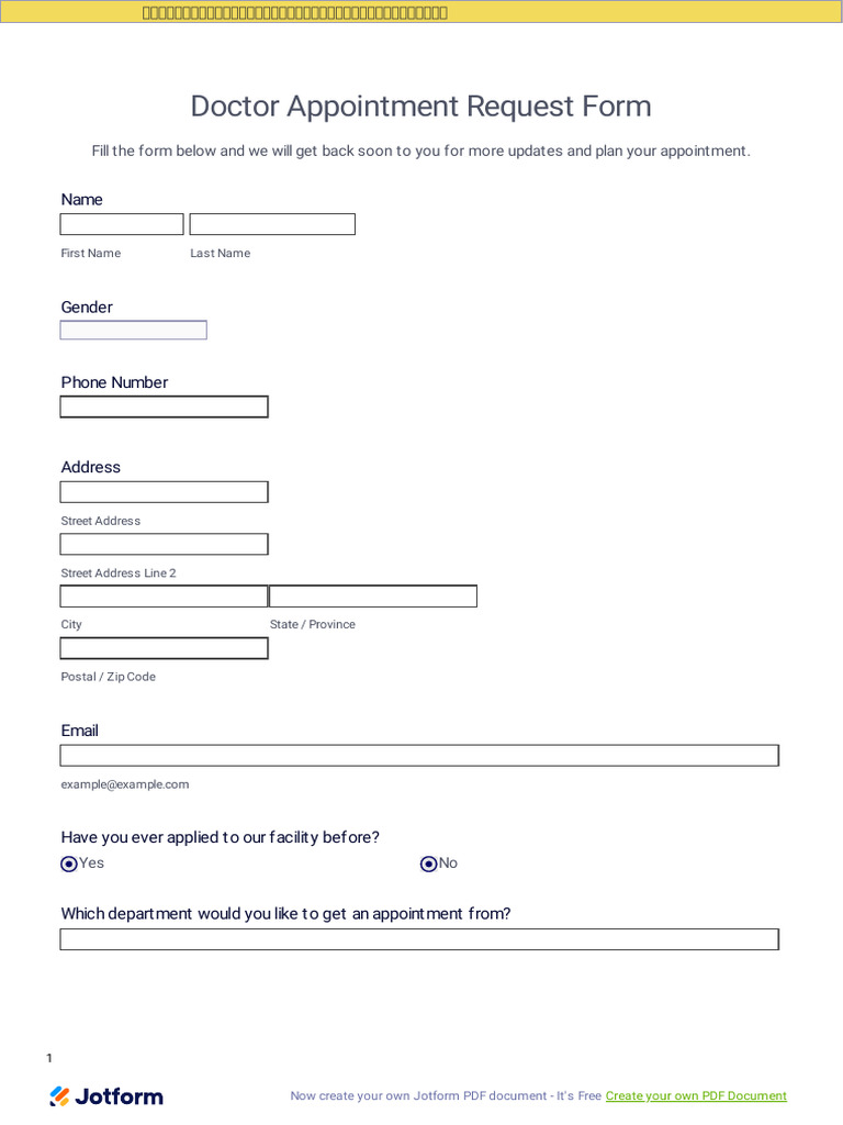 Online Doctor Appointment Form | PDF