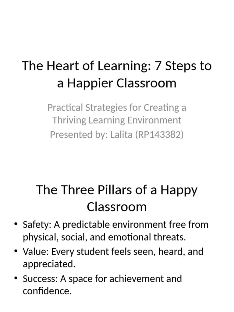 7 Steps to a Happier Classroom | PDF