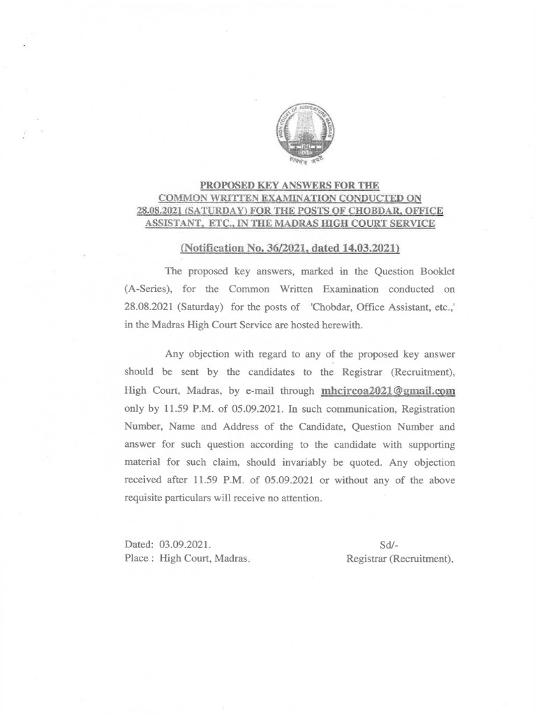 MHC Previous Year Question (SK 24 SANJAY) | PDF