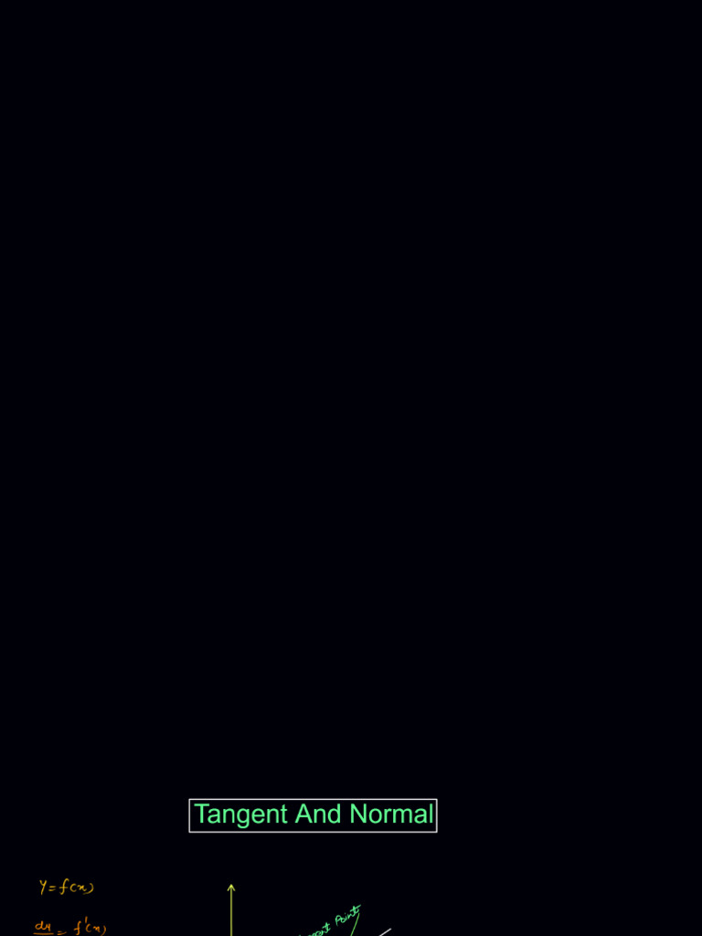 Tangent and Normal | PDF