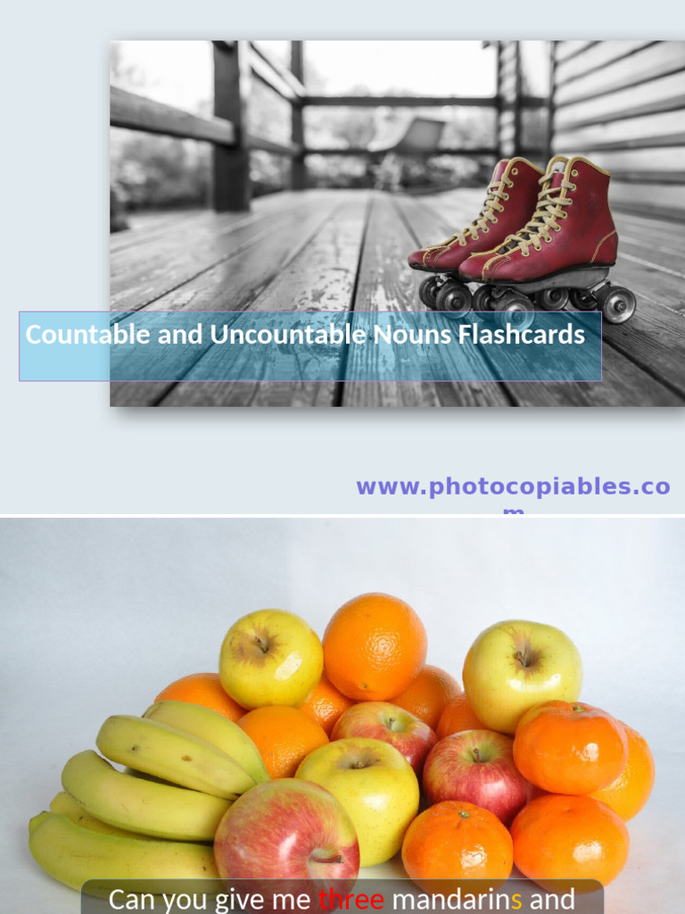 Countable and Uncountable Nouns - Flashcards | PDF