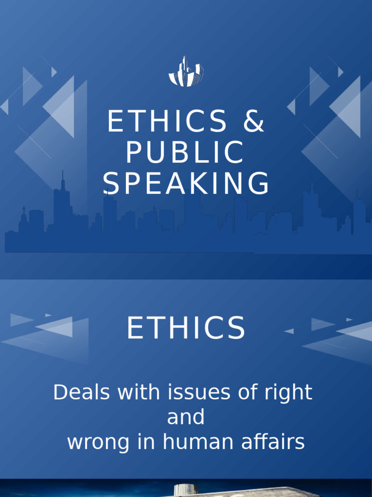 CH 2 Ethics and Public Speaking | PDF