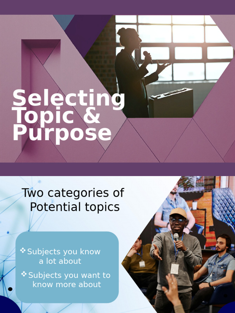 CH 5 Selecting A Topic and A Purpose | PDF | Human Communication ...