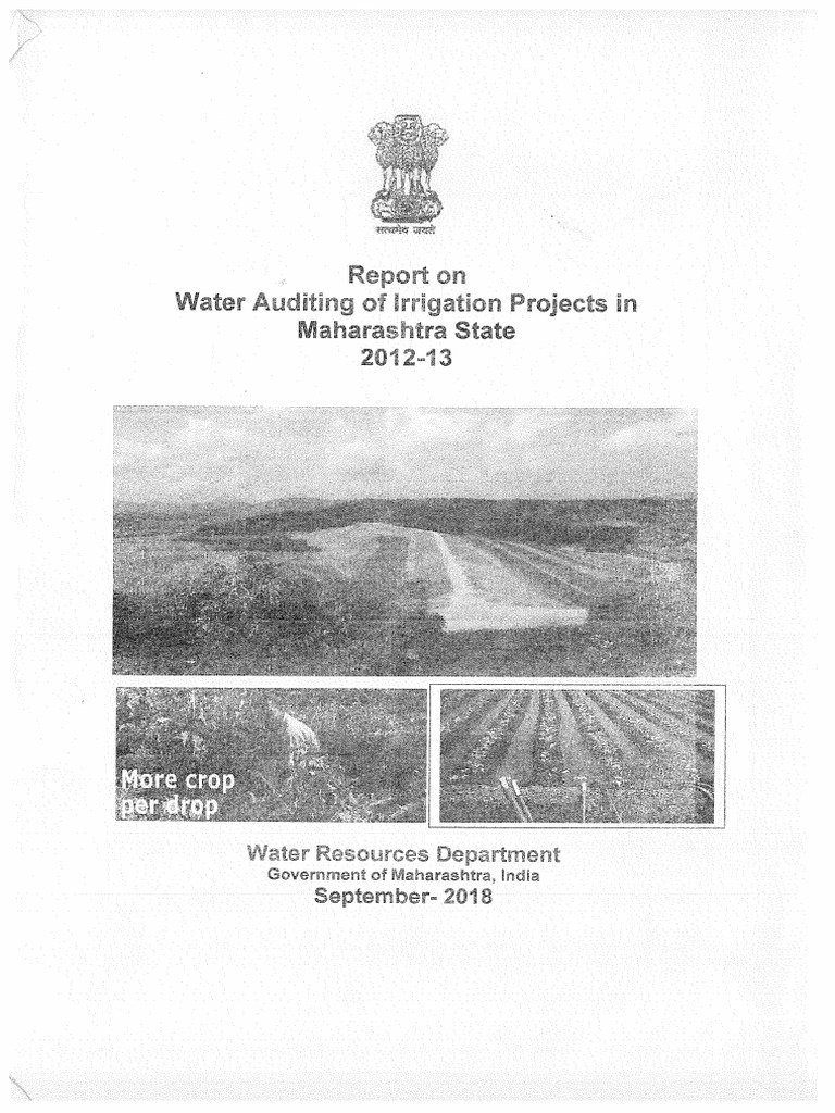 Water Audit of Irrigation Projects in Maharashtra ENGLISH 2012 - 13 | PDF