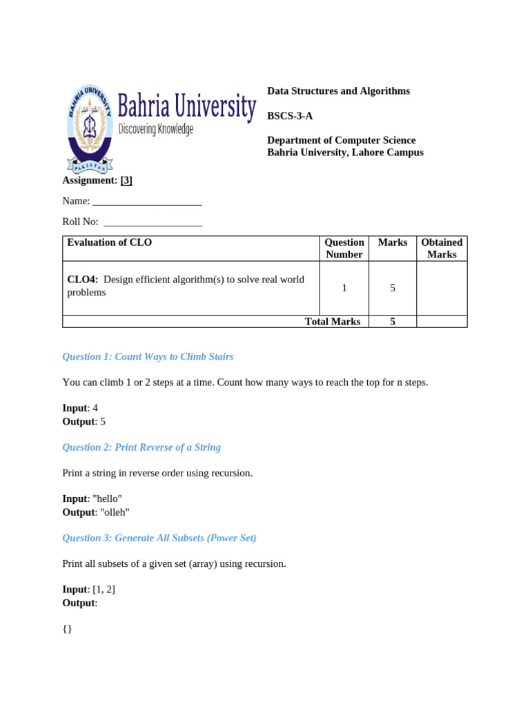 DSA Assignment 3 06052025 091051pm | PDF