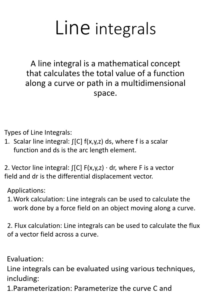 Understanding Line Integrals | PDF