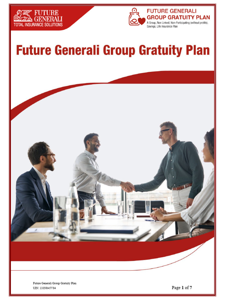 Future Generali Group Gratuity Product | PDF | Insurance | Employment