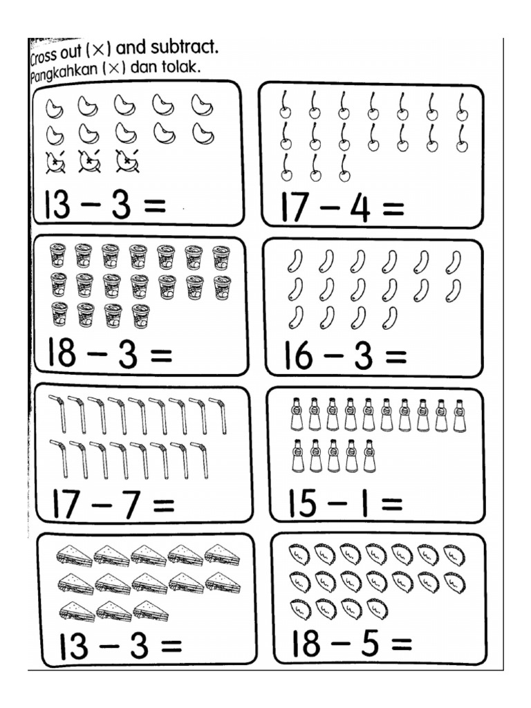 Subtraction Within 20 | PDF