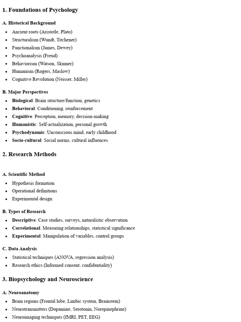 Psychology Road Map | PDF | Psychology | Psychotherapy