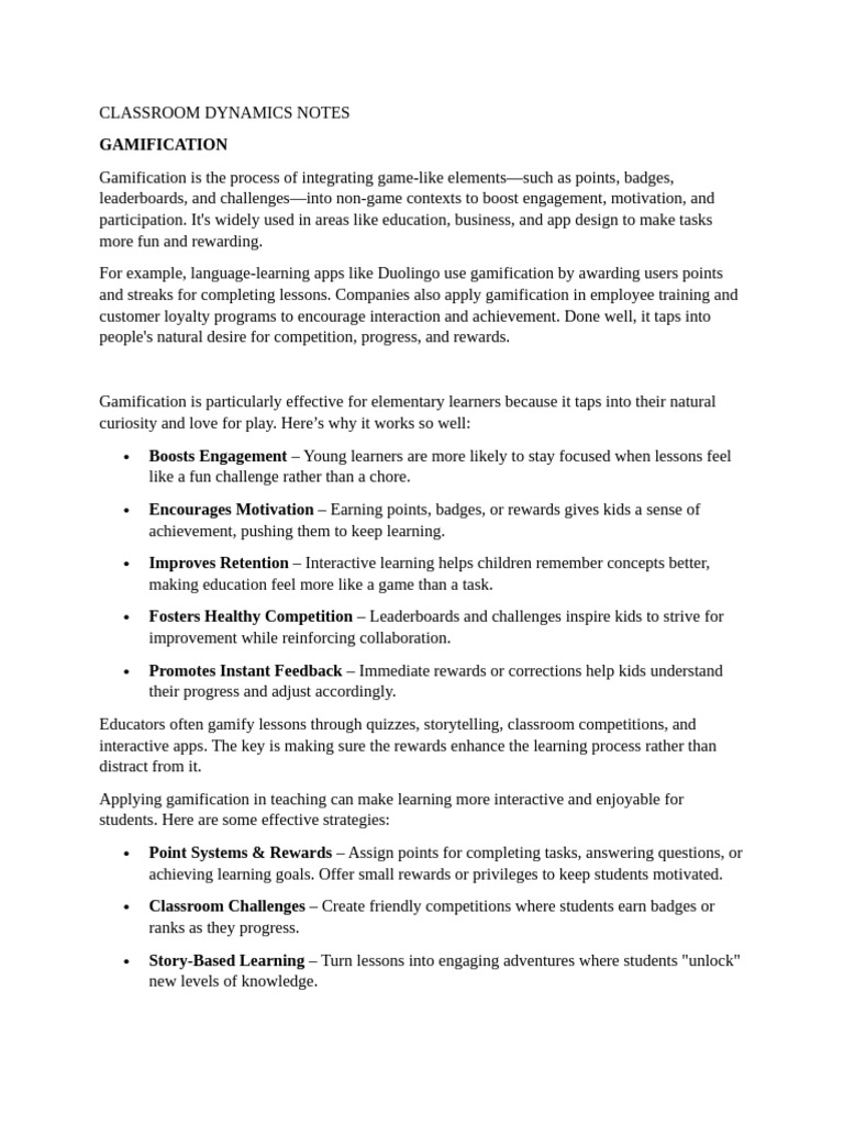 Classroom Dynamics Notes Final Exam | PDF | Differentiated Instruction ...