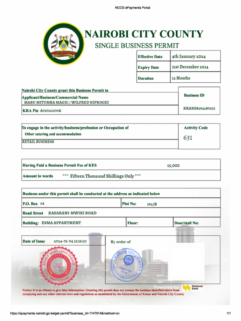 Nairobi Permit - 20250611 - 090139 - 0000 | PDF