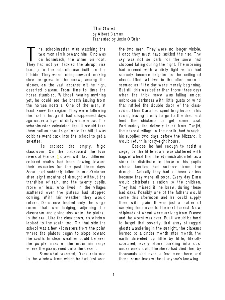 The Guest Camus | PDF | Snow | Nature