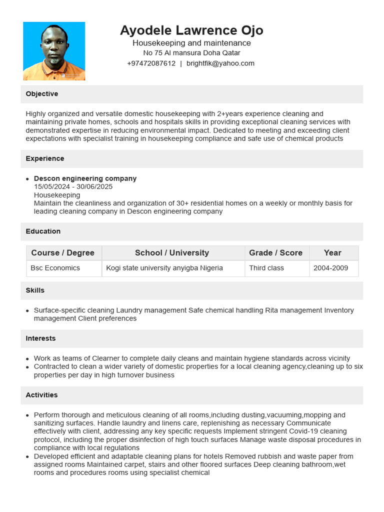 Ayodele Lawrence Ojo - 060625727157560 | PDF