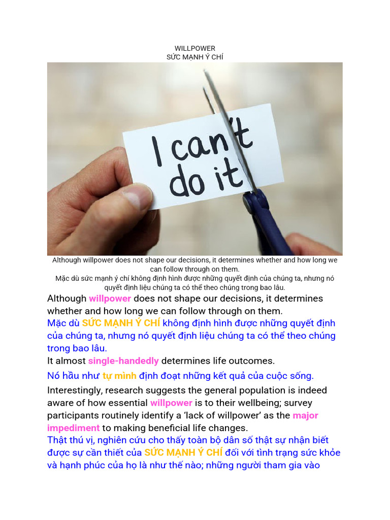 Willpower | PDF