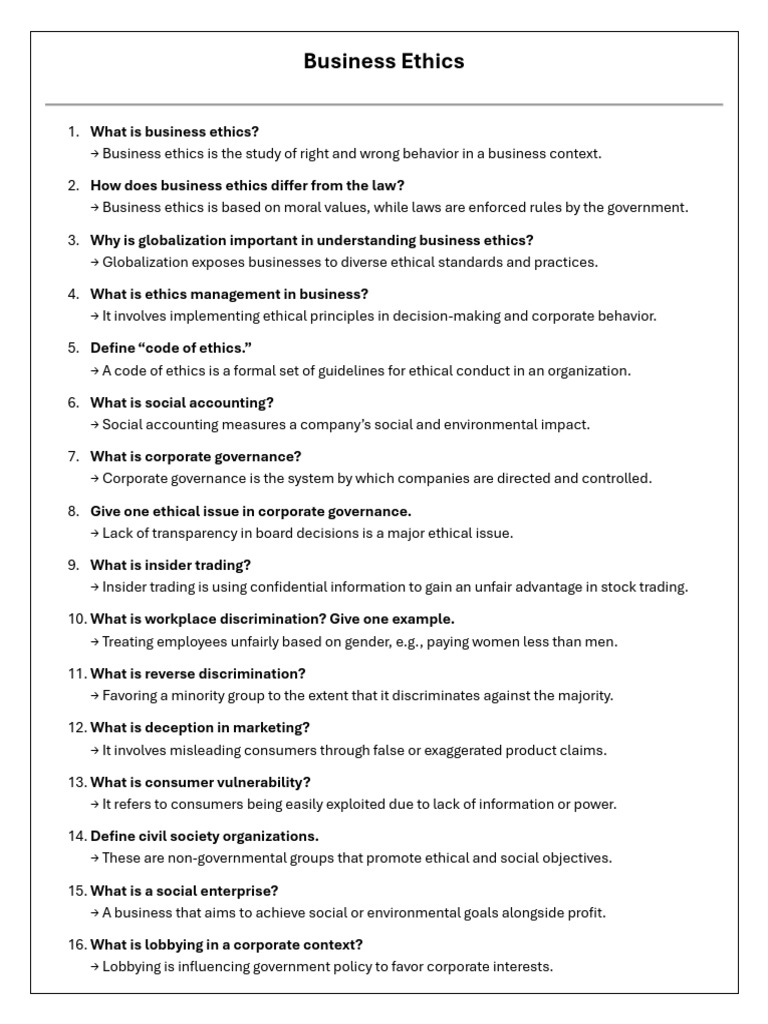 Business Ethics and Organizational Behavior Insights | PDF | Business ...