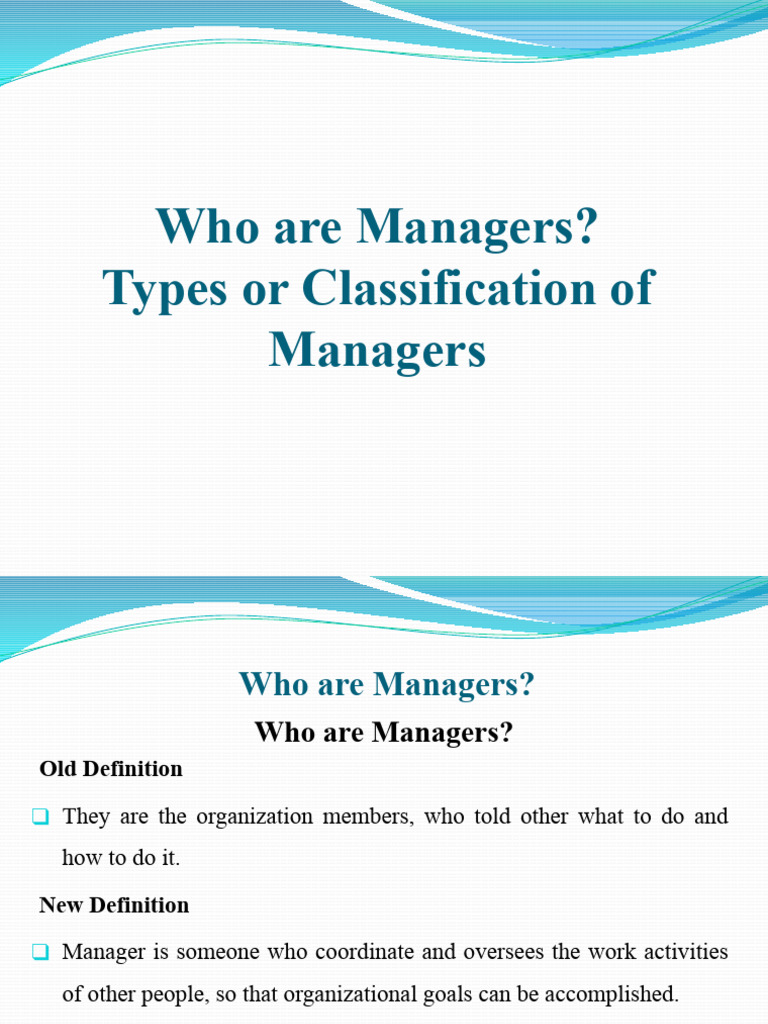 Classification of Managers in Organizations | PDF