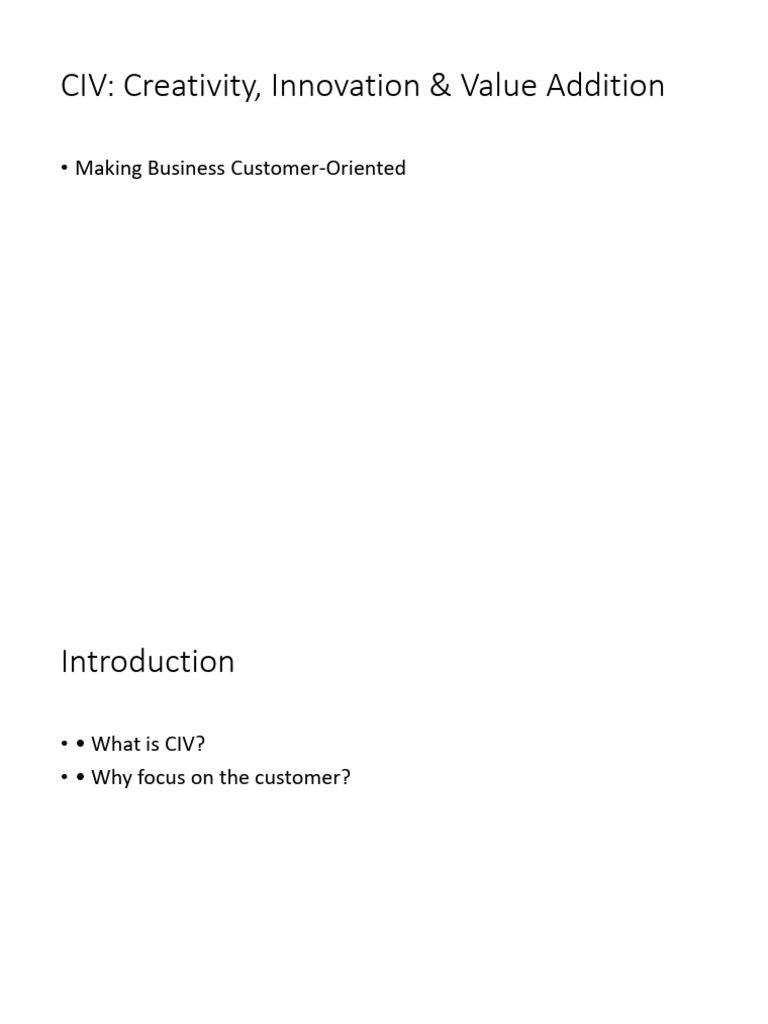 CIV Creativity Innovation Value Addition 9 | PDF
