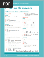 Workbook Answers G5 | PDF | Rectangle | Mathematics