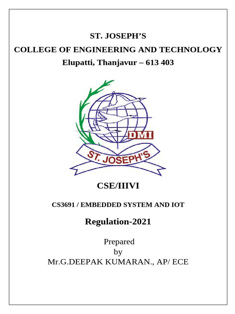 ES&IOT Labmanual - Attachment 1 | PDF