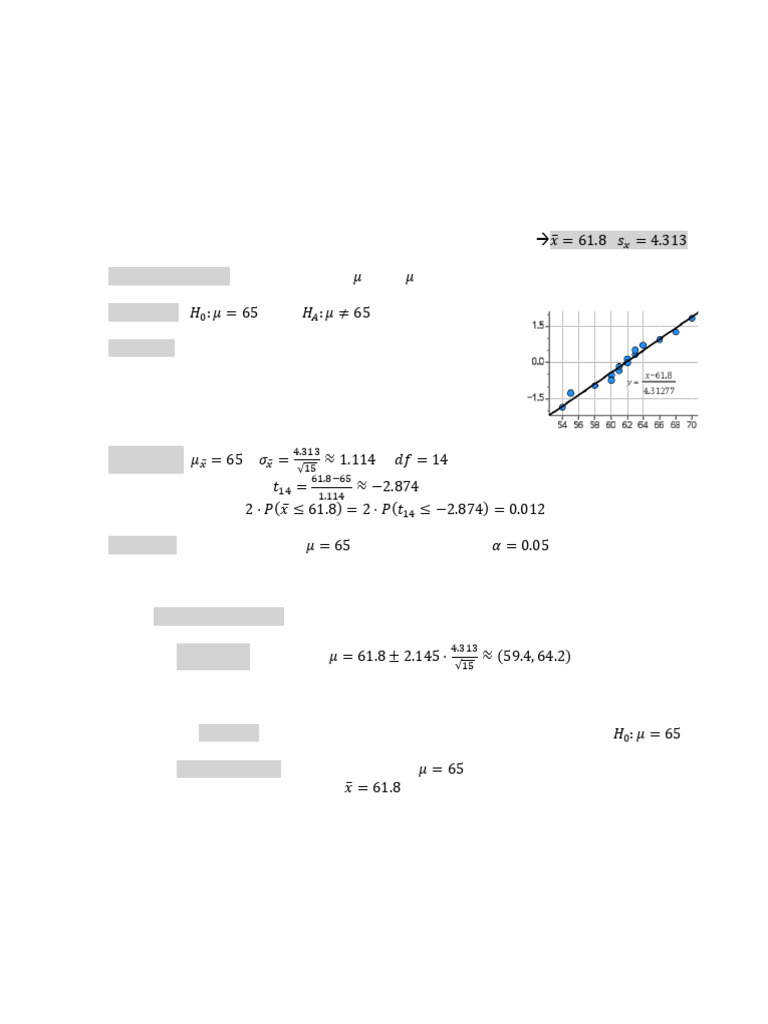 Inference Test Review Solutions-3 | PDF | P Value | Research Methods