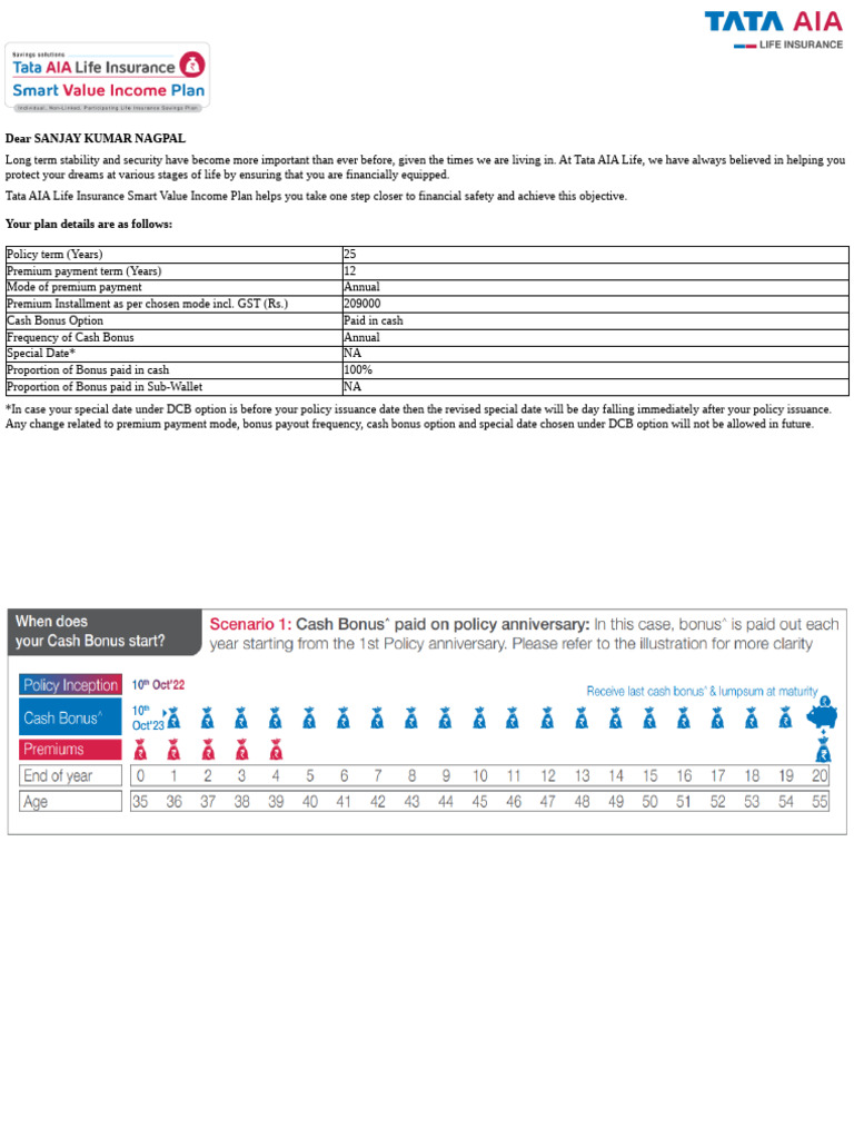 Benefit Illustration - Q17497010639360 | PDF | Insurance | Life Insurance